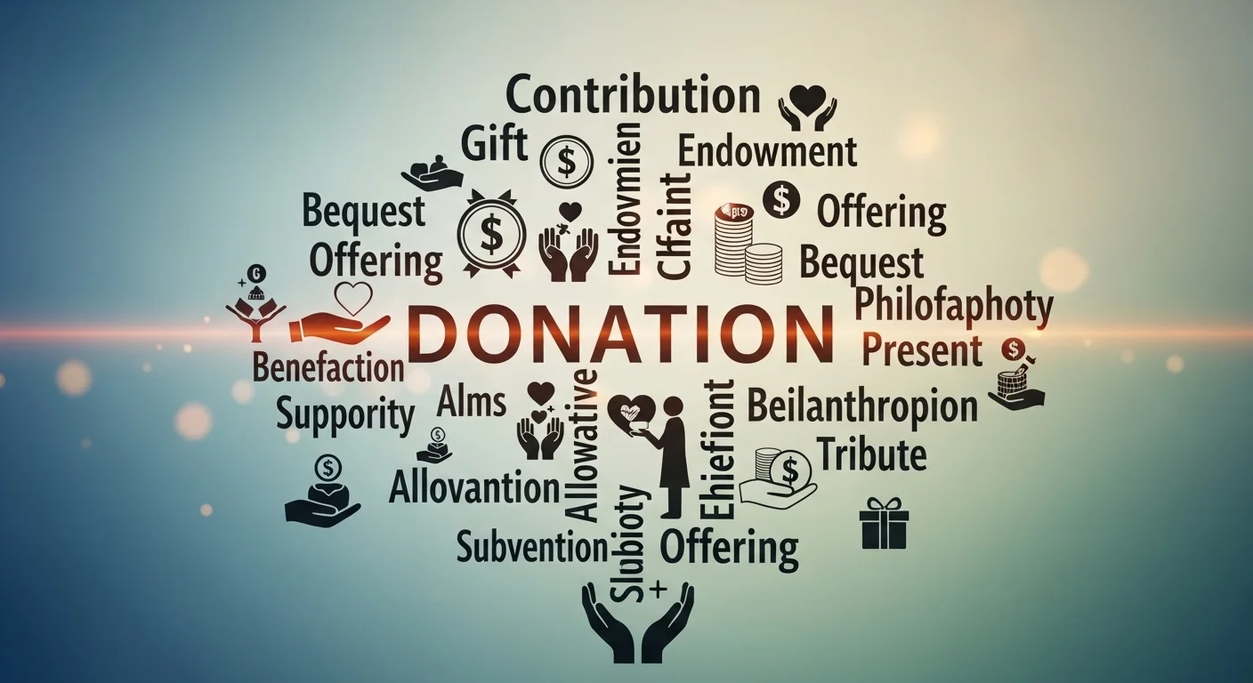 30 Synonyms of Donation with Examples and Explanation