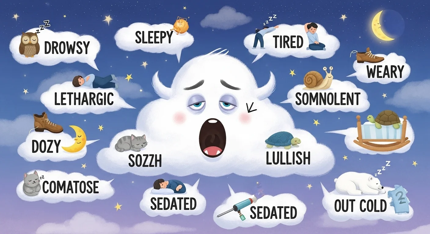 30 Synonyms of Sleepy with Examples & Explanation for 2026